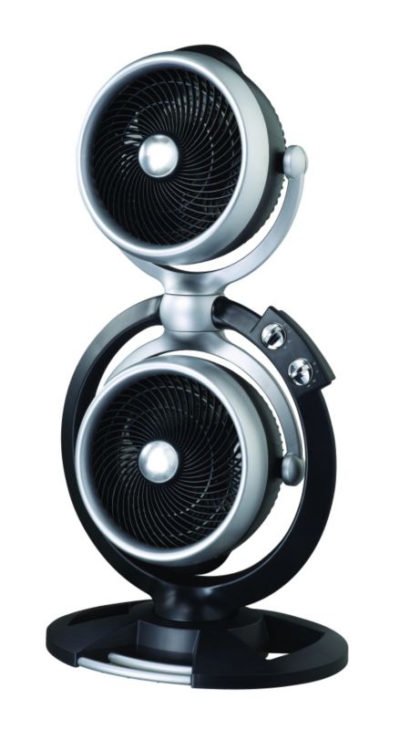 blyss black and silver effect twin turbo fan